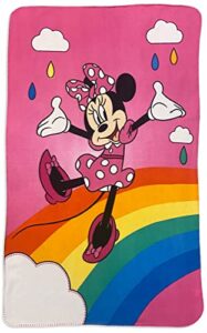 minniemouse cozy fleece throw blanket 40 x 60 (pink)