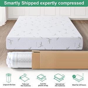 Maxspeed 6 Inch Green Tea Cooling Gel Memory Foam Mattress with Breathable Bamboo Cover for Cool Sleep & Pressure Relief/Medium Firm Mattress/Bed-in-a-Box/CertiPUR-US Certified/Made in USA/Twin