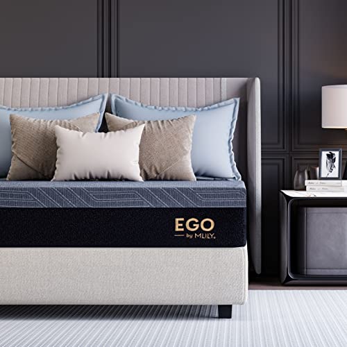 MLILY EGO Copper Twin XL Memory Foam Mattress 10 Inch, Copper Gel Infused Mattress Bed in A Box CertiPUR-US Certified Made in USA, Medium, 38”x80”x10”, Darkgray