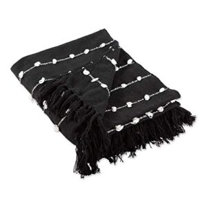 DII Woven Loop Throw Collection, 50x60, Black