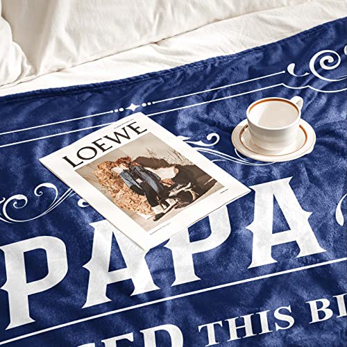 Yomaisky Gifts for Papa Grandpa from Grandchildren Birthday Gift for Grandfather Blanket Unique Fathers' Day Christmas Thanksgiving for Papa Best Grandpa Gifts Idea Papa Gifts Blanket 50X60