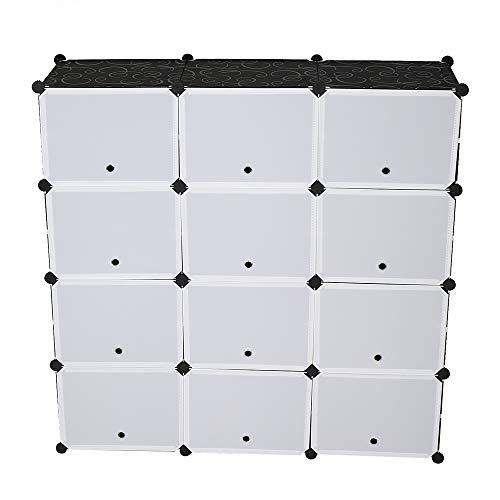 temipty Portable Shoe Rack Organizer 48 Pair Tower Shelf Storage Cabinet Stand Expandable for Heels, Boots, Slippers， 8 Tier Black