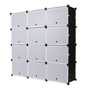 temipty Portable Shoe Rack Organizer 48 Pair Tower Shelf Storage Cabinet Stand Expandable for Heels, Boots, Slippers， 8 Tier Black