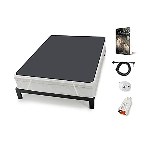 Grounding Mattress Cover for Bed (Cal King Size), grounding Sheets for Earthing, Improve Sleep with Clint Ober's GROUND THERAPY Products (Also Online in King, Split King, Queen, Full, Twin, Twin XL) 