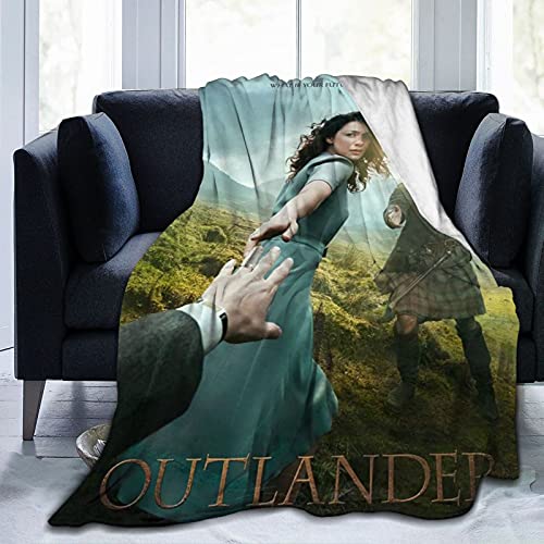 Outlander Blanket Throw Blankets Ultra Soft Flannel Lightweight Throws for Couch, Bed, Plush Fuzzy Flannel Microfiber Warm Thermal Blanket All Seasons Use 80"x60"