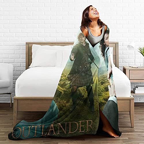 Outlander Blanket Throw Blankets Ultra Soft Flannel Lightweight Throws for Couch, Bed, Plush Fuzzy Flannel Microfiber Warm Thermal Blanket All Seasons Use 80"x60"