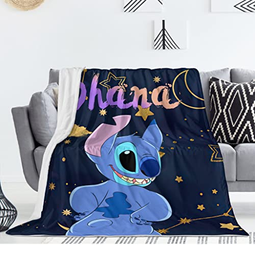 Cute Cartoon Throw Blanket Soft Lightweight Air Conditioner Blanket Plush Blanket for Sofa Couch Bed Home Decorative 50"x40"