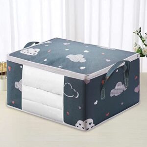 Gecau Comforter Storage Bag, Folding Organizer Bag for Comforters, Pillows, Blankets, Bedding/Quilt, Blanket