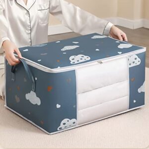 Gecau Comforter Storage Bag, Folding Organizer Bag for Comforters, Pillows, Blankets, Bedding/Quilt, Blanket