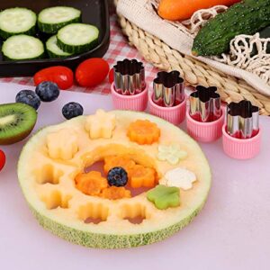 Vegetable Cutter Shapes Set Mini Sizes Cookie Cutters Set Fruit Cookie Pastry Stamps Mold Food Decorative Kids Baking and Food Supplement Tools (24pcs cutters）