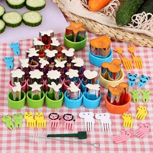 Vegetable Cutter Shapes Set Mini Sizes Cookie Cutters Set Fruit Cookie Pastry Stamps Mold Food Decorative Kids Baking and Food Supplement Tools (24pcs cutters）