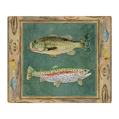 CafePress Fishing Cabin Lake Lodge Plaid Decor Throw Blanket Super Soft Fleece Plush Throw Blanket, 60"x50"