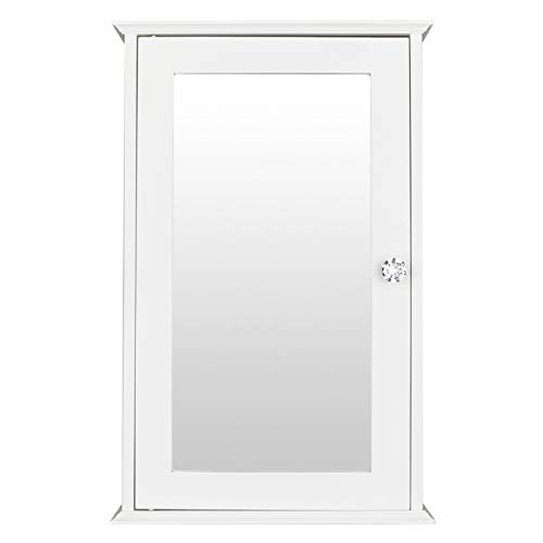 Ochine Wall Mount Bathroom Cabinet Medicine Cabinet Storage Organizer Single Door Mirror Indoor Bathroom Wall Mounted Cabinet Shelf White Large Storage Bathroom Medicine Cabinet Mirror Cabinet