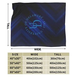 University of Delaware Logo Blanket Large Luxury Fleece Soft Anti-Static Anti-Pilling Flannel Bed Blanket