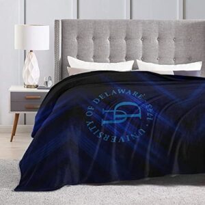 University of Delaware Logo Blanket Large Luxury Fleece Soft Anti-Static Anti-Pilling Flannel Bed Blanket