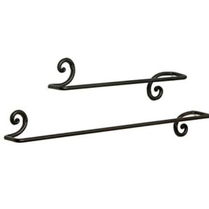 RTZEN Wrought Iron Bathroom Accessories Set, Decorative Hand Towel Bar and Body Towel Bar Hanger