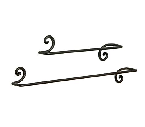 RTZEN Wrought Iron Bathroom Accessories Set, Decorative Hand Towel Bar and Body Towel Bar Hanger