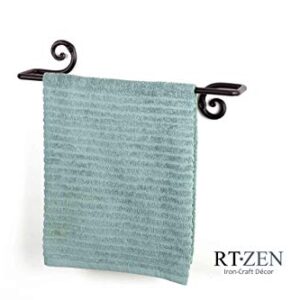 RTZEN Wrought Iron Bathroom Accessories Set, Decorative Hand Towel Bar and Body Towel Bar Hanger