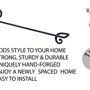 RTZEN Wrought Iron Bathroom Accessories Set, Decorative Hand Towel Bar and Body Towel Bar Hanger