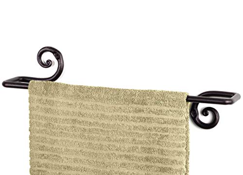 RTZEN Wrought Iron Bathroom Accessories Set, Decorative Hand Towel Bar and Body Towel Bar Hanger