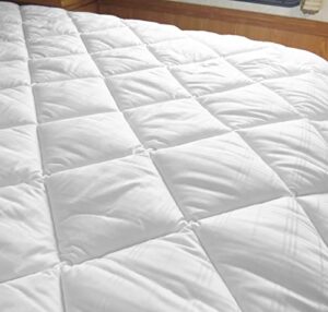 ab lifestyles rv 72x80 camper king quilted mattress pad cover. fitted sheet style. for rv, camper. made in the usa