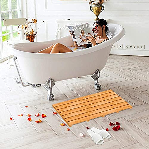 Domax Bathtub Caddy Tray and Bamboo Bath Mat