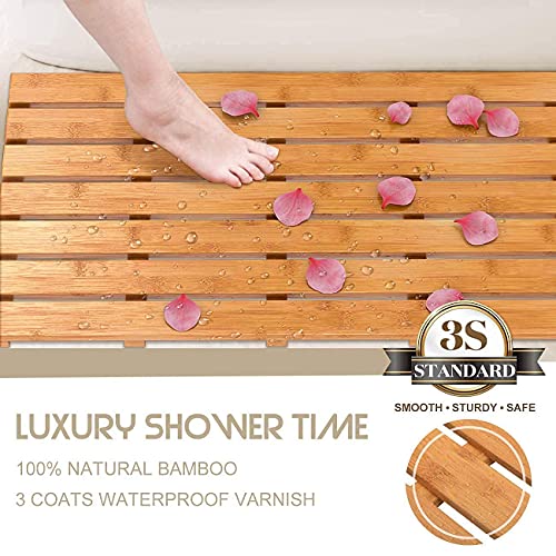 Domax Bathtub Caddy Tray and Bamboo Bath Mat