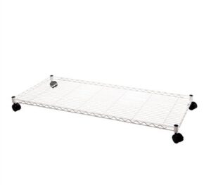 dormco suprima rolling underbed storage shelf - white