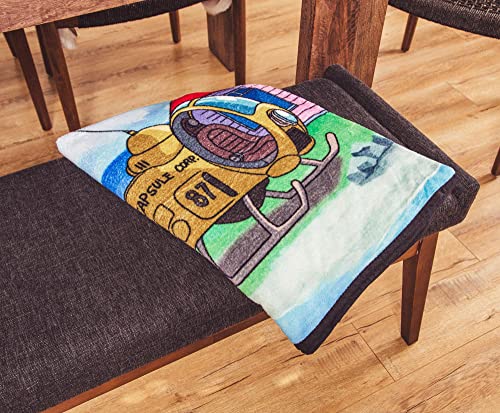 Dragon Ball Z Kame House Plush Throw Blanket | Fleece Blanket Cover, Cozy Sherpa Wrap For Sofa And Bed, Home Decor Room Essentials | Anime Manga Gifts And Collectibles | 45 x 60 Inches