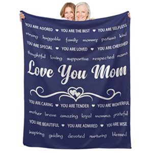 Abaysto to My Mom Blanket, from Son, Daughter, Soft & Cozy Flannel Throw Blanket for Mom, Best Presents for Mom Birthday, 50" x 60"