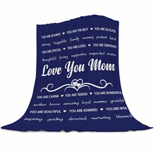 Abaysto to My Mom Blanket, from Son, Daughter, Soft & Cozy Flannel Throw Blanket for Mom, Best Presents for Mom Birthday, 50" x 60"