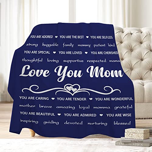 Abaysto to My Mom Blanket, from Son, Daughter, Soft & Cozy Flannel Throw Blanket for Mom, Best Presents for Mom Birthday, 50" x 60"