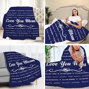 Abaysto to My Mom Blanket, from Son, Daughter, Soft & Cozy Flannel Throw Blanket for Mom, Best Presents for Mom Birthday, 50" x 60"