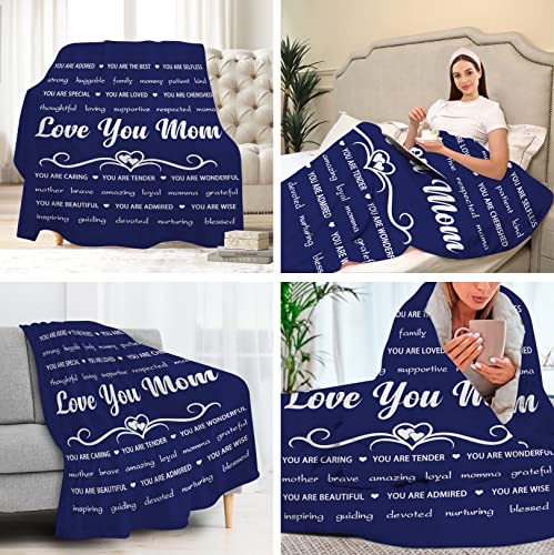 Abaysto to My Mom Blanket, from Son, Daughter, Soft & Cozy Flannel Throw Blanket for Mom, Best Presents for Mom Birthday, 50" x 60"