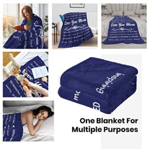 Abaysto to My Mom Blanket, from Son, Daughter, Soft & Cozy Flannel Throw Blanket for Mom, Best Presents for Mom Birthday, 50" x 60"