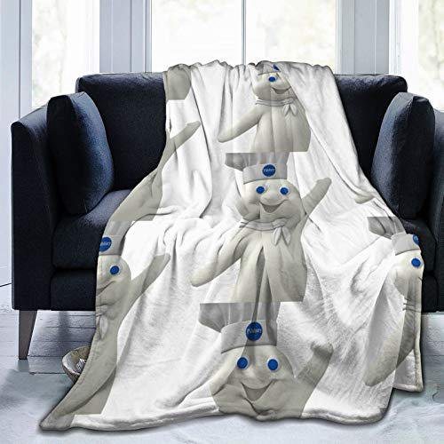 Woidxzxza Pillsbury Doughboy Ultra-Soft Micro Fleece Blanket Flannel Washable Lightweight Warm Plush Throw Blankets 60x50 in