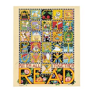 mary engelbreit alphabet throw blanket