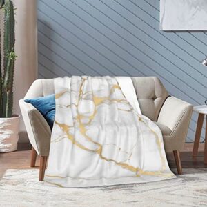 Perinsto Marble Texture Throw Blanket Ultra Soft Warm All Season Decorative Fleece Blankets for Bed Chair Car Sofa Couch Bedroom 50"X40"