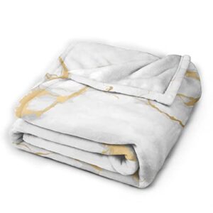 Perinsto Marble Texture Throw Blanket Ultra Soft Warm All Season Decorative Fleece Blankets for Bed Chair Car Sofa Couch Bedroom 50"X40"