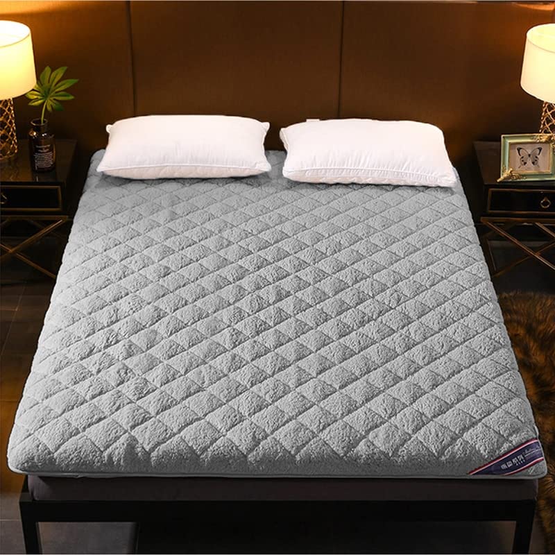 QQCC Mattress Topper Comfortable Soft Fold Tatami Mattress Adults Bedroom Mattress Topper Tatami Thick Warm Flannel Mattress Twin King Size (Color Classification : Style2, Size : 180x200cm)