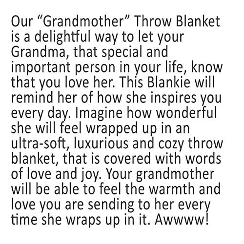 BlankieGram Grandmother Throw Blanket - Our Blankets and Throws Make The Ideal Gifts for Grandmother, Gifts for Women and for The Whole Family, Purple