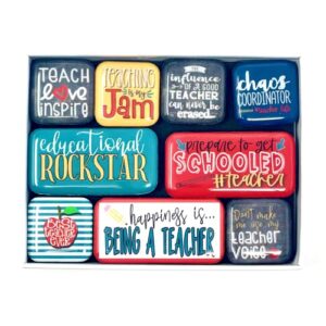 cute magnet gift sets for teachers women - refrigerator magnets - great gifts for teacher, teaching assistant, aide for teacher appreciation week, birthday present