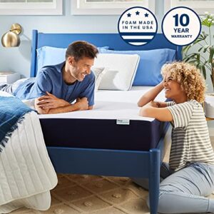 Marley 12 Inch Cooling Gel Memory Foam Mattress with Airflow Channel Foam for Breathability, Queen Size, Bed in a Box, Medium Firm Support