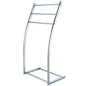 kingston brass scc8251 pedestal steel construction towel-rack, polished chrome