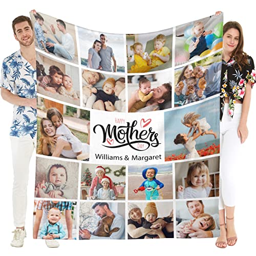 Personalized Blanket, Personalized Gifts for Women, Mothers Day Photo Gifts, Custom Blanket with Photos, Customized Blankets with Photos, Photo Blanket Gifts for Mom from Daughter