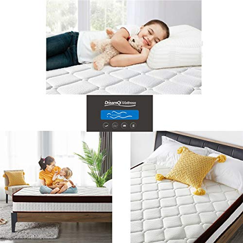 DreamQi Queen Hybrid Memory Foam Innerspring Mattress for Cool Sleep More Pressure Relief & Stronger Edge Support,12 Inch Innerspring Comfortable Mattress,Bed in a Box (Queen, 12inch)