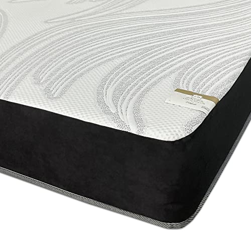 Mattress Solution Solution 10" Plush Memory Foam, Gel Bed Mattresses for Ultimate Comfort, Help Maintain Sleeping Position and Posture, Complete Body Support at Every Side, Full XL, Black and White