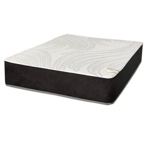 Mattress Solution Solution 10" Plush Memory Foam, Gel Bed Mattresses for Ultimate Comfort, Help Maintain Sleeping Position and Posture, Complete Body Support at Every Side, Full XL, Black and White