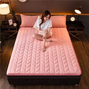 qqcc mattress topper latex mattress high grade memory foam filling tatami breathable mat hotel mattress full size pad be (color : 11, size : thickness 5cm)