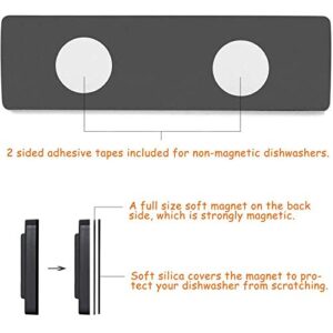 Dishwasher Magnet Clean Dirty Sign Shutter Only Changes When You Push It Non-Scratching Strong Magnet or 3M Adhesive Options Indicator Tells Whether Dishes are Clean or Dirty (Modern Silver)